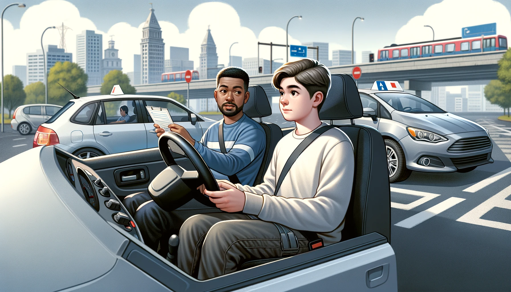 Richtig das Autofahren zu lernen, stellt für Fahranfänger manchmal eine ...